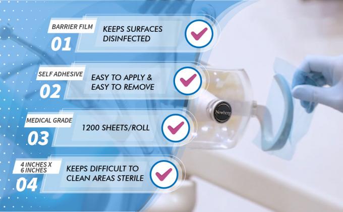 Disposal Dental Barrier Film 1200 Sheets Plastic Medical Faciclities ...