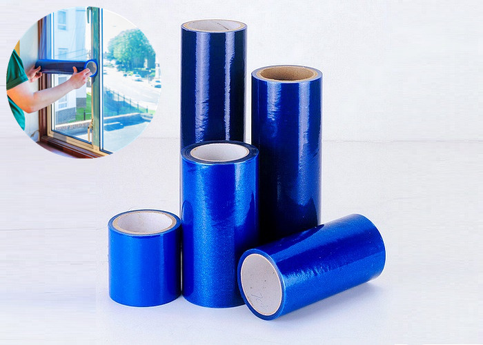 No Glue Leave Low Tack Surface Protection Film 50 Micron For Window Glass