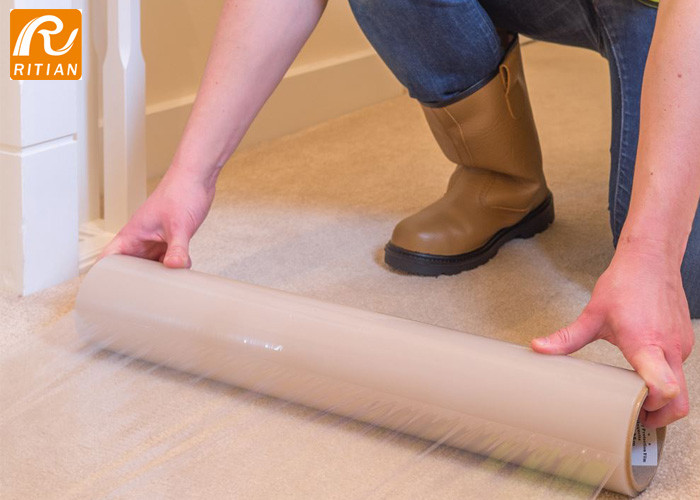 Temporary Floor Protection Film No Residue Laminate Plastic Surface